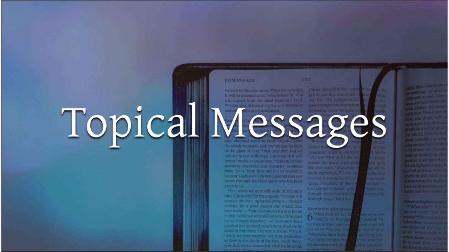 Topical Messages - "Good Deeds In God's House" - October 12, 2022 ...